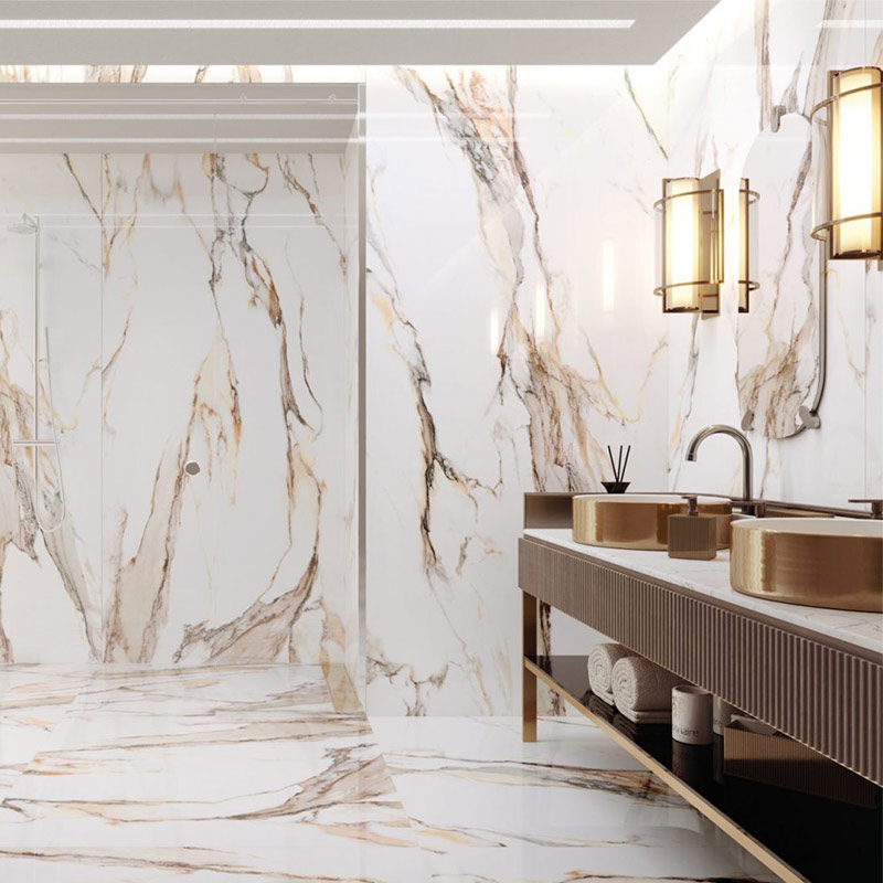 Calacatta Gold Rett Lapp 119.7x279.7cm | Diplon Kupatila