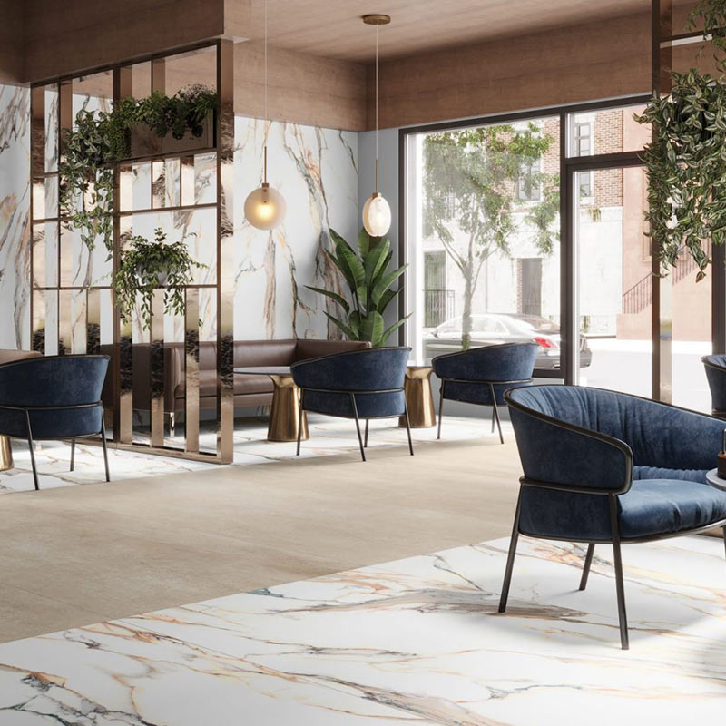 Calacatta Gold Rett Lapp 119.7x279.7cm | Diplon Kupatila