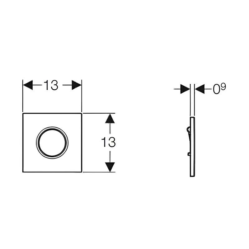 Geberit Sigma 01 sistem za pisoar | Diplon Kupatila