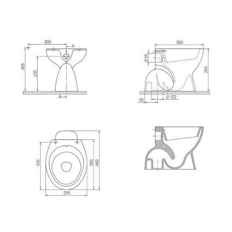 Duru konzolna WC šolja sa bide funkcijom | Diplon Kupatila